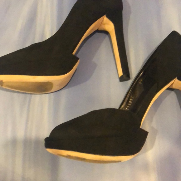 Hugo Boss | Shoes | Hugo Boss Perfect Black Suede Platform Heel | Poshmark